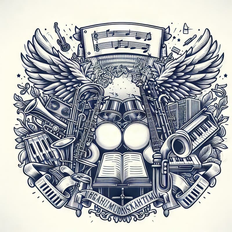 Band background graphics stock illustration. Illustration of school ...