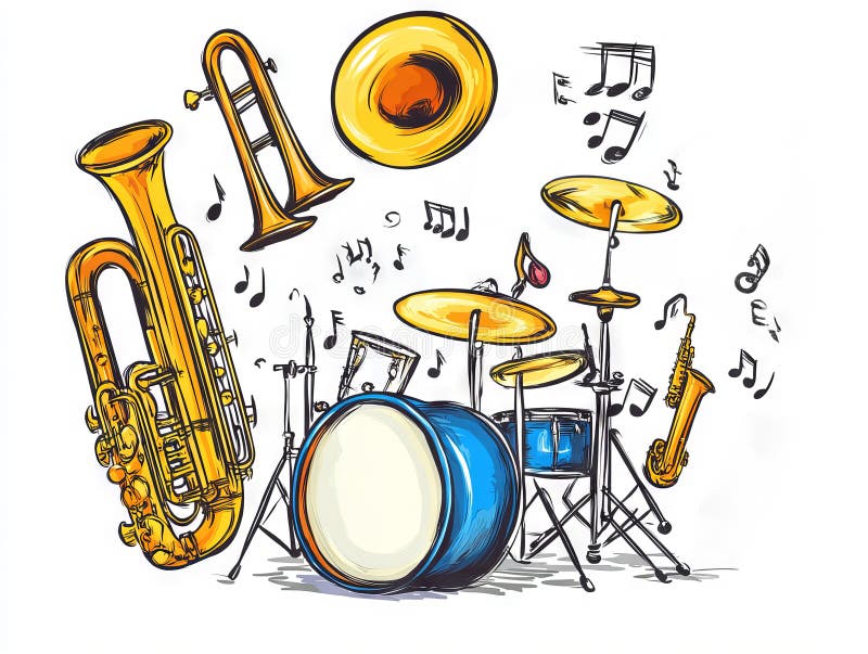 High School Band Concert Stock Illustrations – 178 High School Band ...