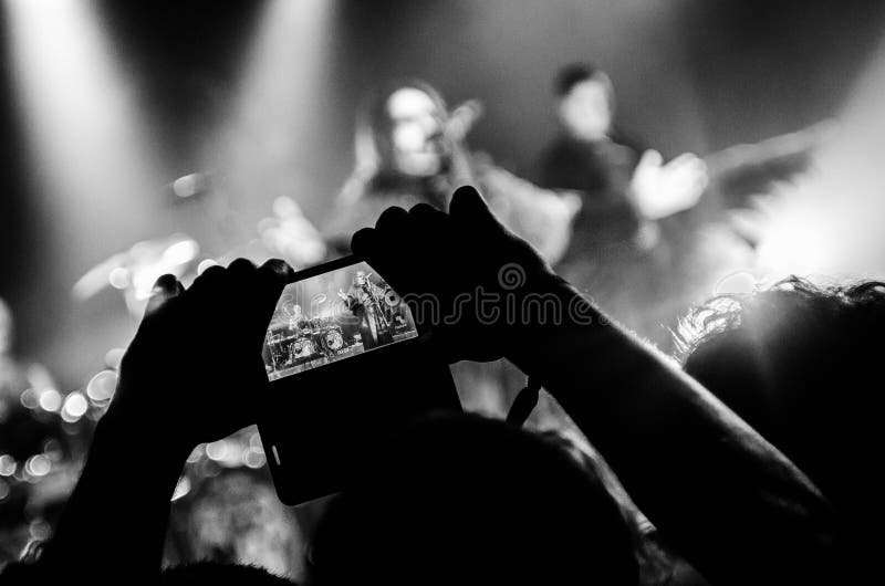 Band, Black, and, White stock photo. Image of performance - 104095196