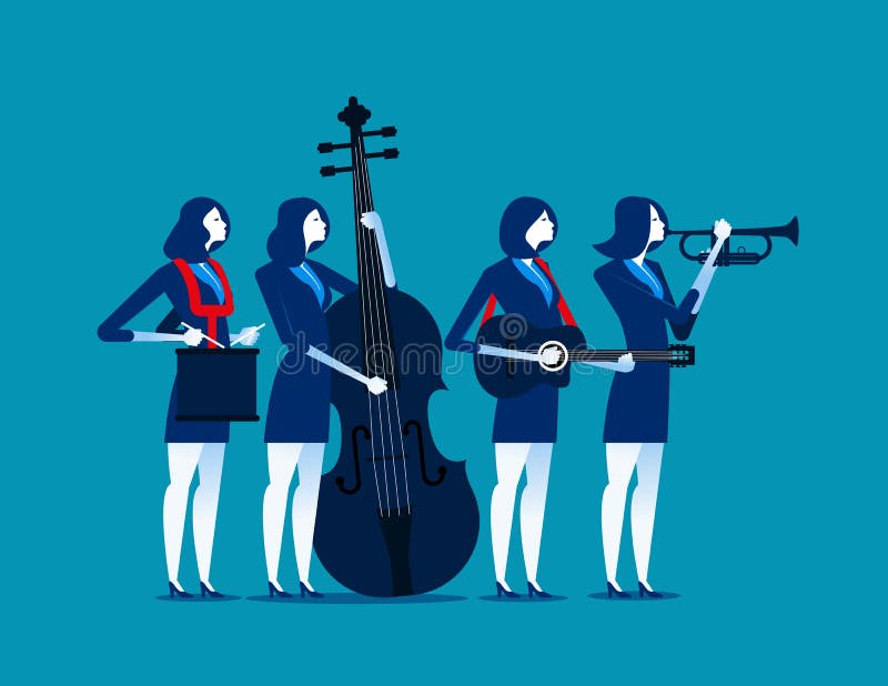 The Band. Business Team Relax Stock Vector - Illustration of trumpet ...