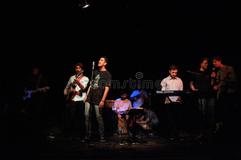 Band in concert stock image. Image of musical, play, performing - 82900385