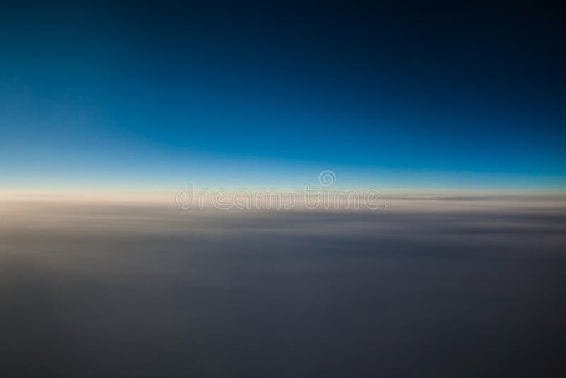 Band of Delicate Sky and Sky Gradient. the View from the Height of Bird ...