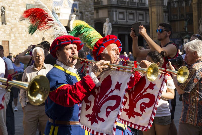 Band of flag bearers editorial photo. Image of bandierai - 76222616