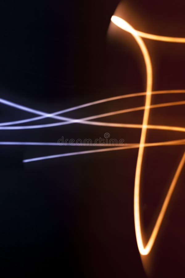 Band of Lights, Abstract Design of Light Painting in Long Exposure ...