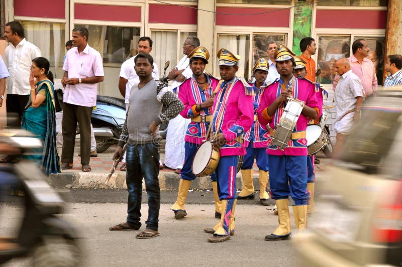 Band Master on the Streets of India Editorial Stock Image - Image of ...
