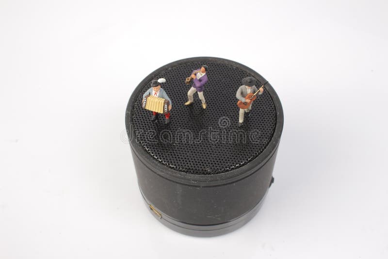 The Band of Mon Figure on the Speaker Stock Photo - Image of model ...