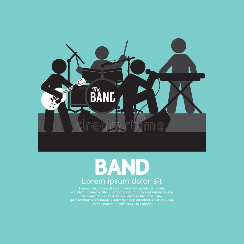 Rock band stock vector. Illustration of band, singing - 10997292