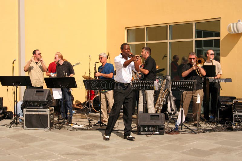 Band performing editorial image. Image of brass, heavy - 9681715