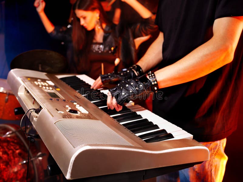 Band Playing Musical Instrument. Stock Photo - Image of hand, dance ...