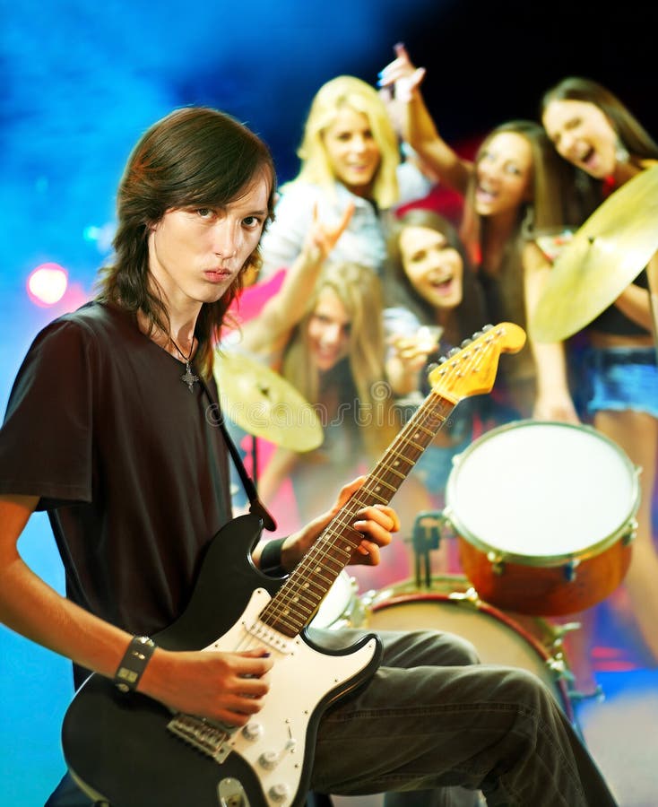 Band Playing Musical Instrument. Stock Image - Image of instrument ...