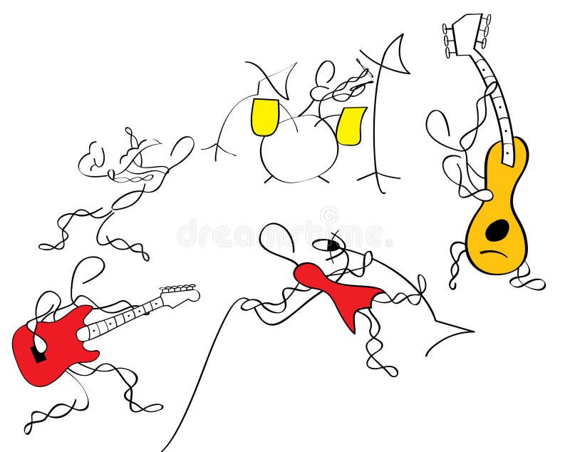 Band Rocking Out stock illustration. Illustration of player - 8983555