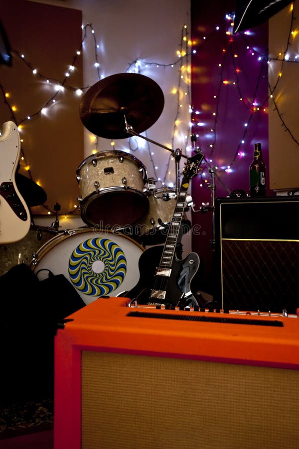 Garage Band Set Up stock image. Image of modern, speaker - 24861923