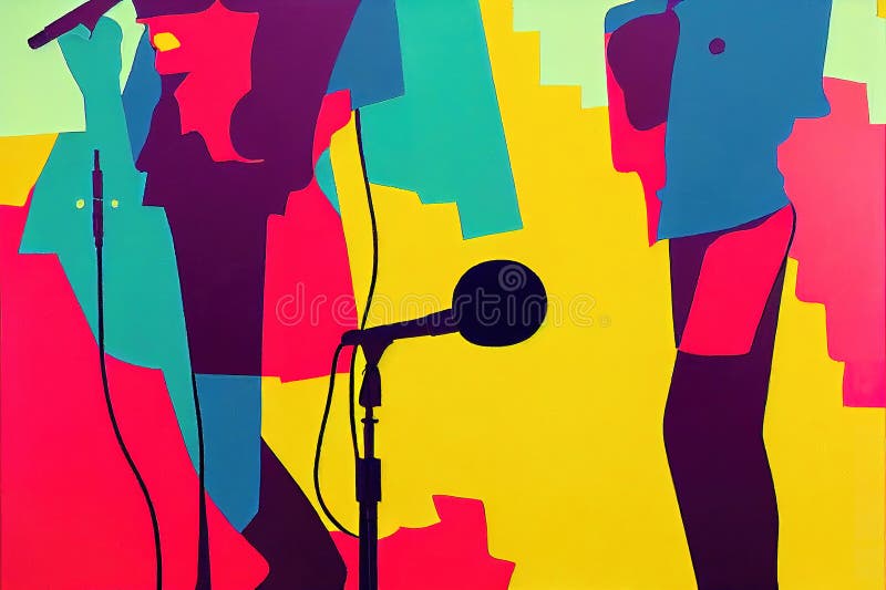 Band Sing Poster Contest, Pop Art Illustration, Ai Generated Image ...