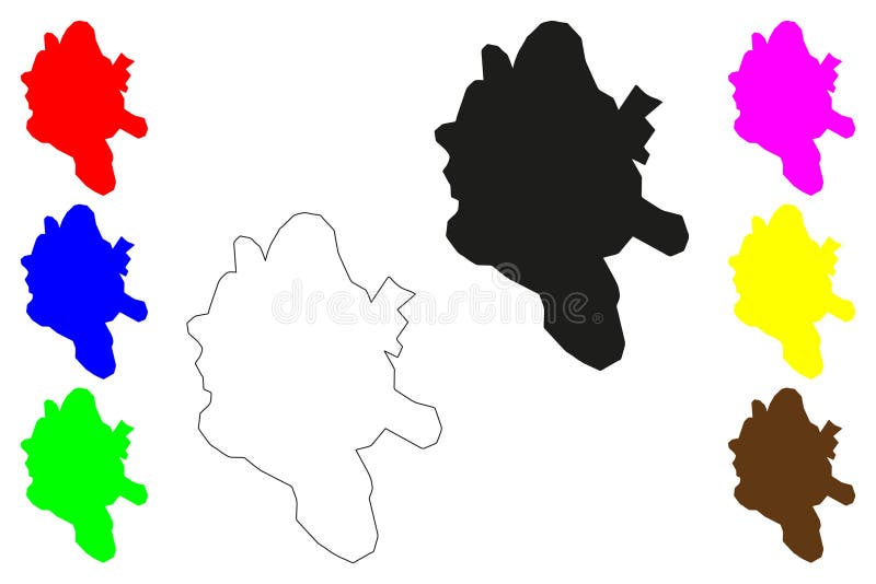 Banda City (Republic of India, State of Uttar Pradesh) Map Vector ...