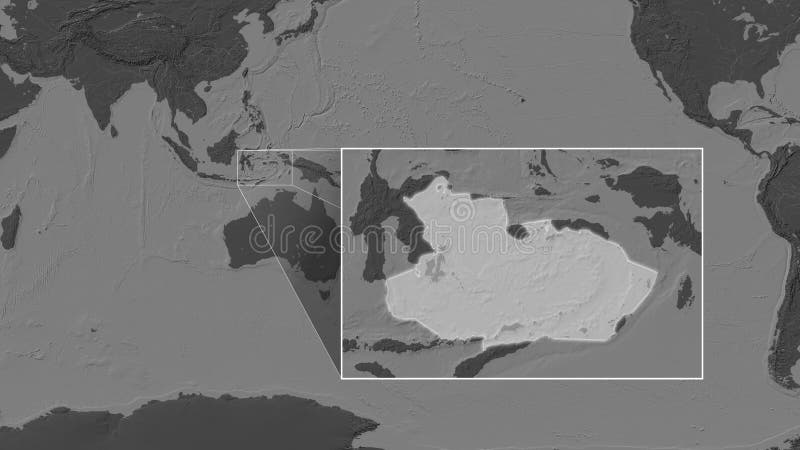 Banda Sea. Bilevel Map. Patterson Cylindrical. Diagram Stock Video ...