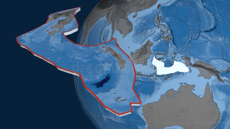 Banda Sea Plate Presented - Topo and Bathy Stock Illustration ...