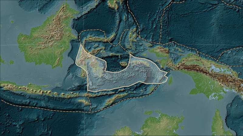 Banda Sea Plate - Boundaries. Wiki Map Stock Illustration ...