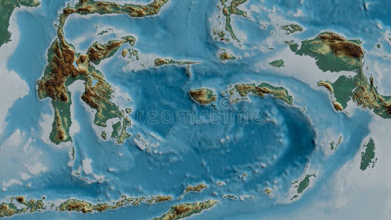 Banda Sea Tectonic Plate - Raster. Physical Stock Illustration ...