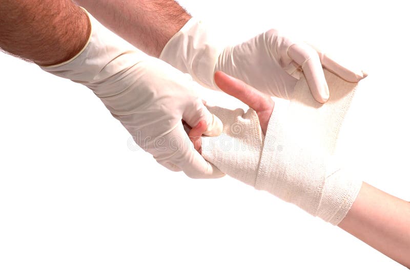 Bandage for hand stock photo. Image of intern, injured - 3283854