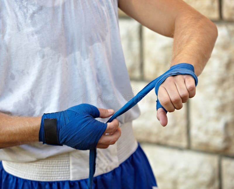 Bande de boxe photo stock. Image du main, prêt, poing - 21800148