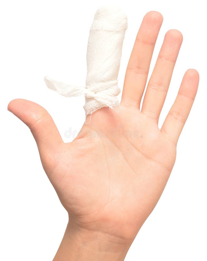 Injury hand with bandage stock image. Image of recovery - 32328629
