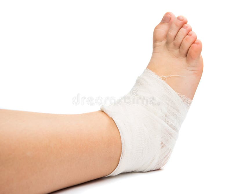 Bandage on the leg stock image. Image of elastic, bandage - 32232325