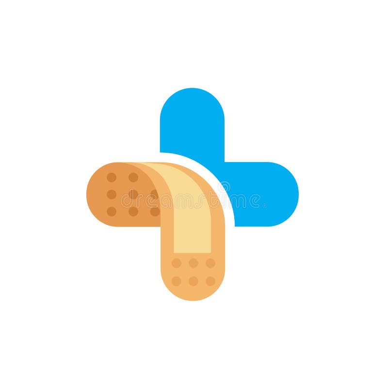 Bandage Plaster Medical Cross Icon Vector Concept Design Stock Vector ...