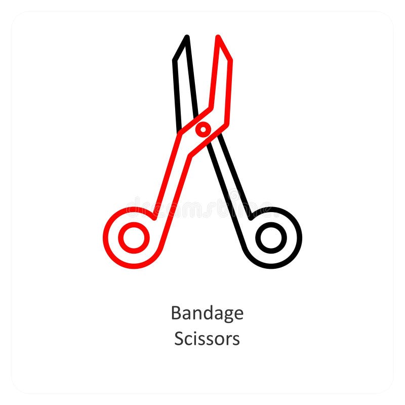 Bandage Scissors stock vector. Illustration of bandage - 338188462