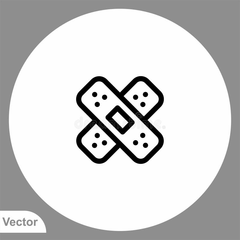 Bandage icon sign symbol stock illustration. Illustration of hospital ...