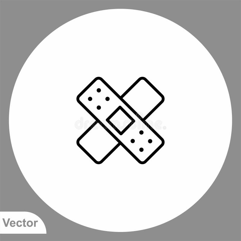 Bandage Vector Icon Sign Symbol Stock Vector - Illustration of ...