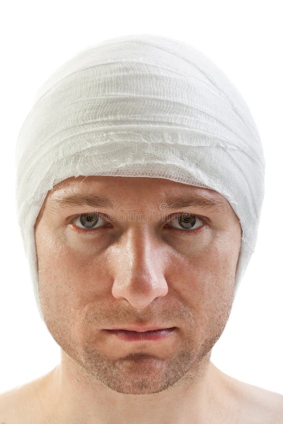 Bandage on wound head stock image. Image of accident - 16405829