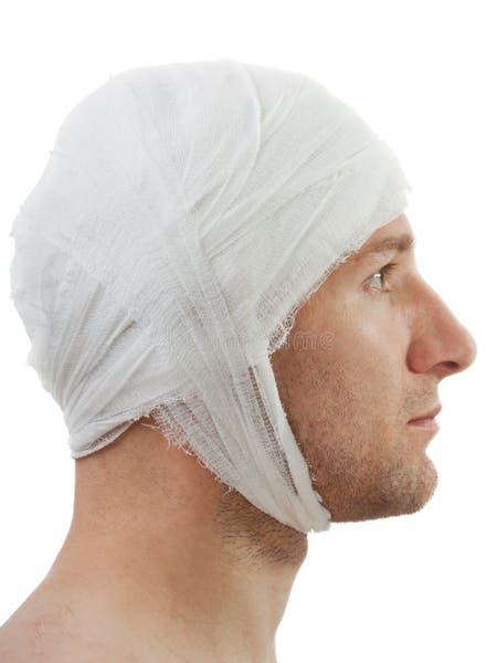 Bandage on wound head stock photo. Image of head, human - 16418818