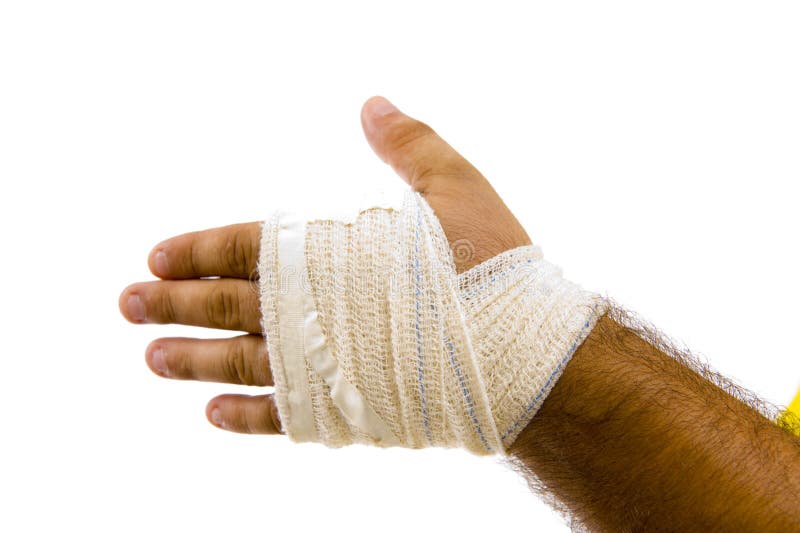 Bandaged hand stock photo. Image of protective, hand - 18521306