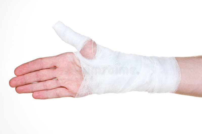 Bandaged hand stock photo. Image of person, doctor, hand - 21167526