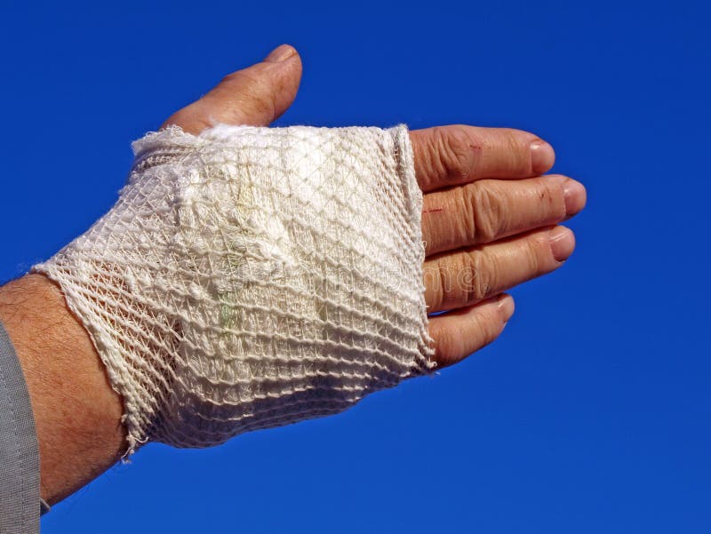 Bandaged hand stock image. Image of health, support, white - 23134603