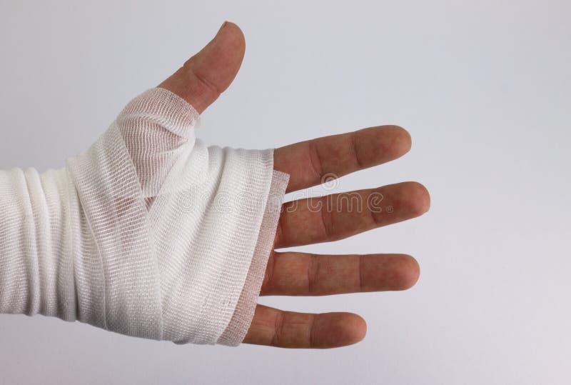 Bandaged Hand stock image. Image of physician, medicine - 37116779