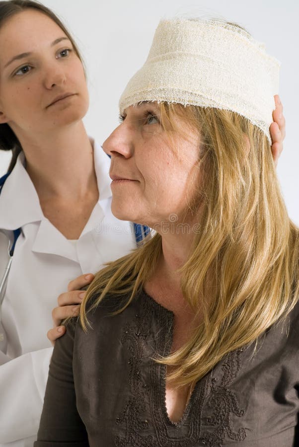 Bandaged Head stock photo. Image of bandage, nurse, person - 5094740