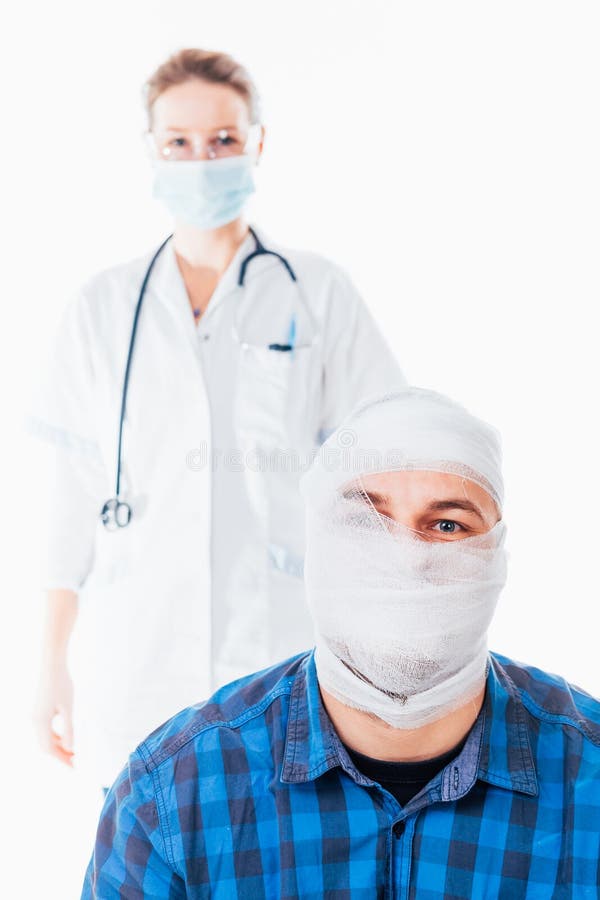 Bandaged man stock photo. Image of cure, place, healthcare - 76531980