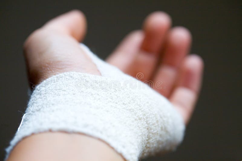 Bandaged wrist close up stock photo. Image of lonely, protect - 7158022