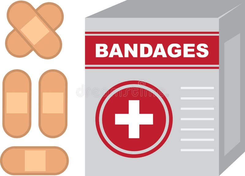 A box of band-aids stock vector. Illustration of friction - 38464903