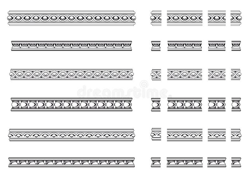 Bandas decorativas ilustración del vector. Ilustración de frontera ...