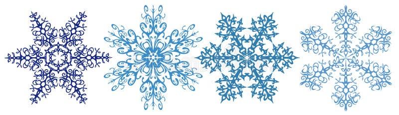 Bande De Clipart De Flocons De Neige Illustration de Vecteur ...