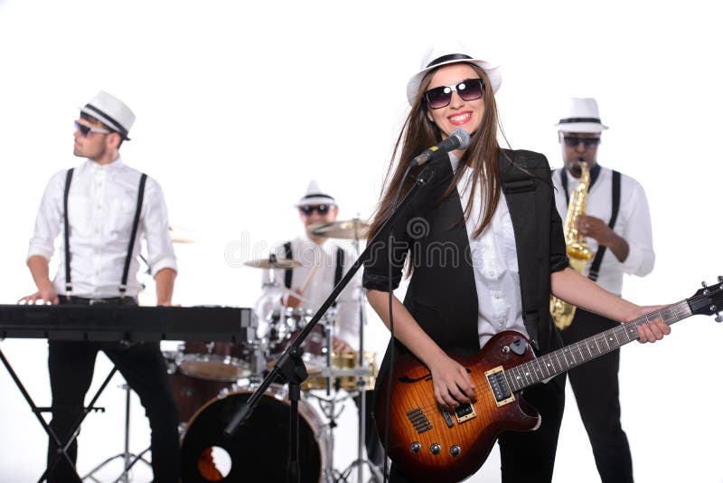 Bande de musique image stock. Image of femelle, type - 44746167