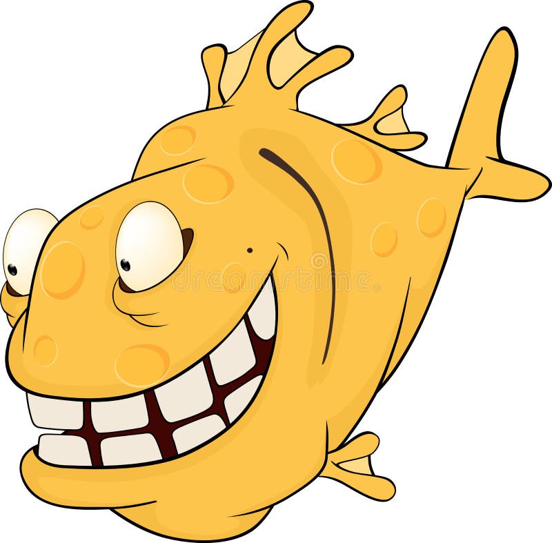 Bande dessinée de poissons illustration de vecteur. Illustration du ...