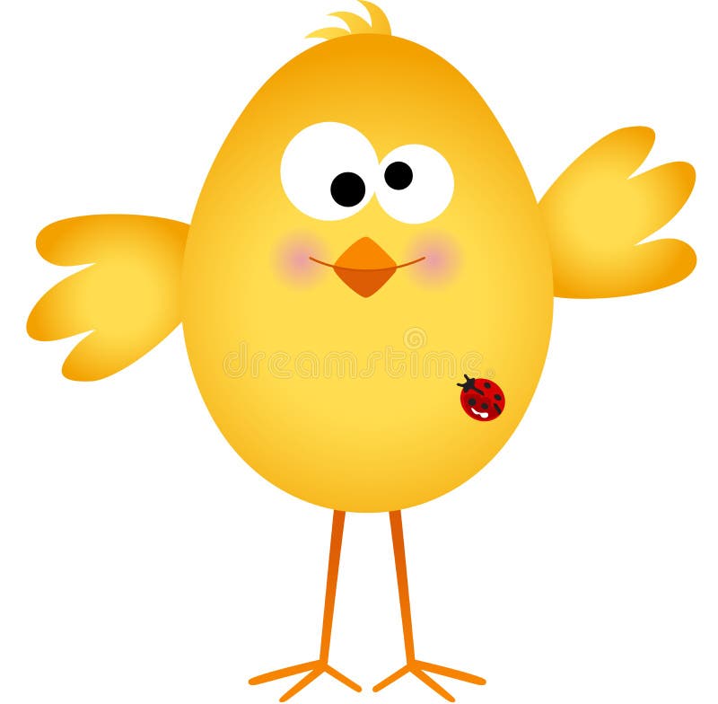 Poussin drôle dans l'oeuf illustration de vecteur. Illustration du ...