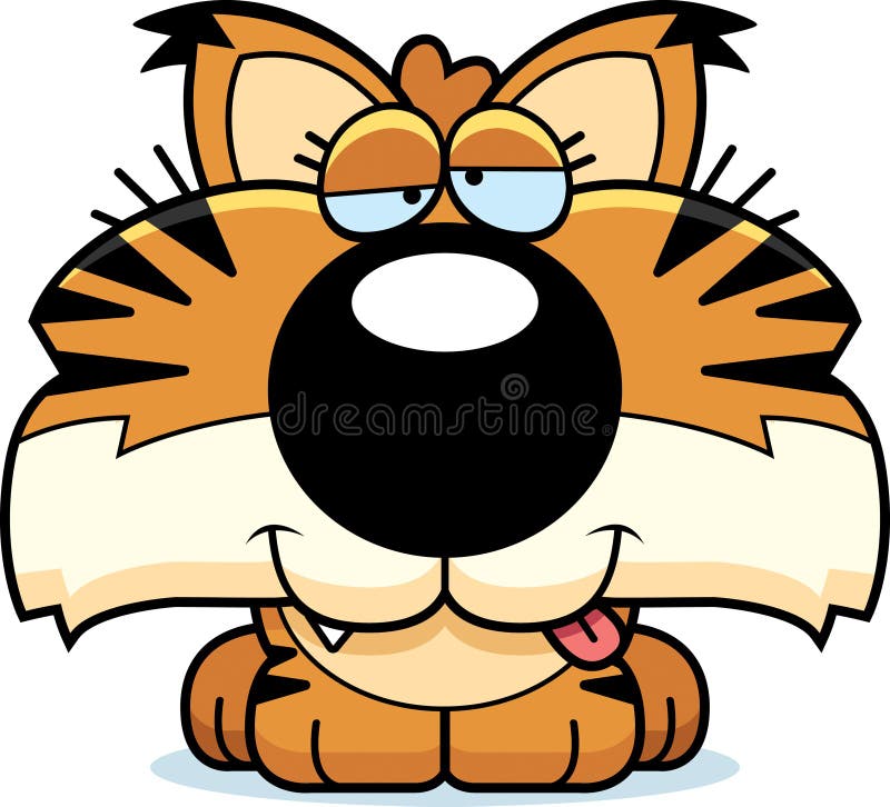 Bande dessinée Goofy Lynx illustration de vecteur. Illustration du ivre ...