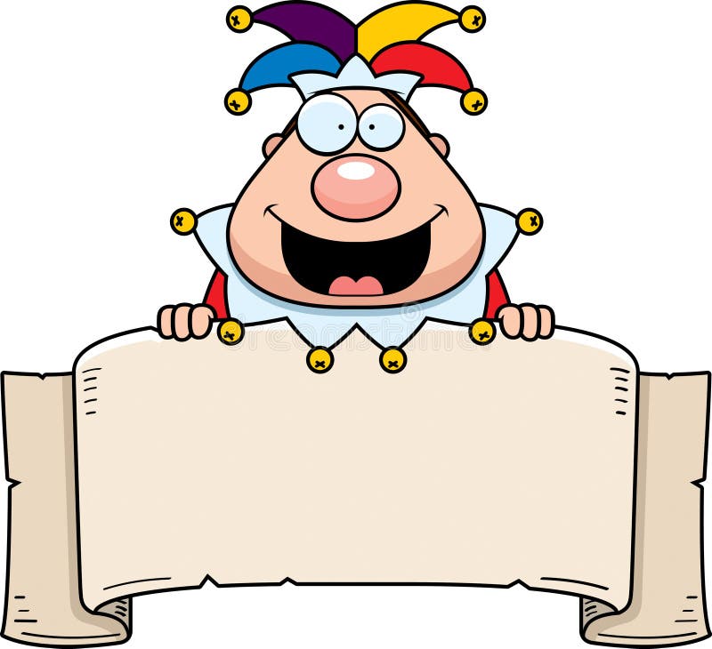 Bande Dessinée Jester Banner Illustration de Vecteur - Illustration du ...
