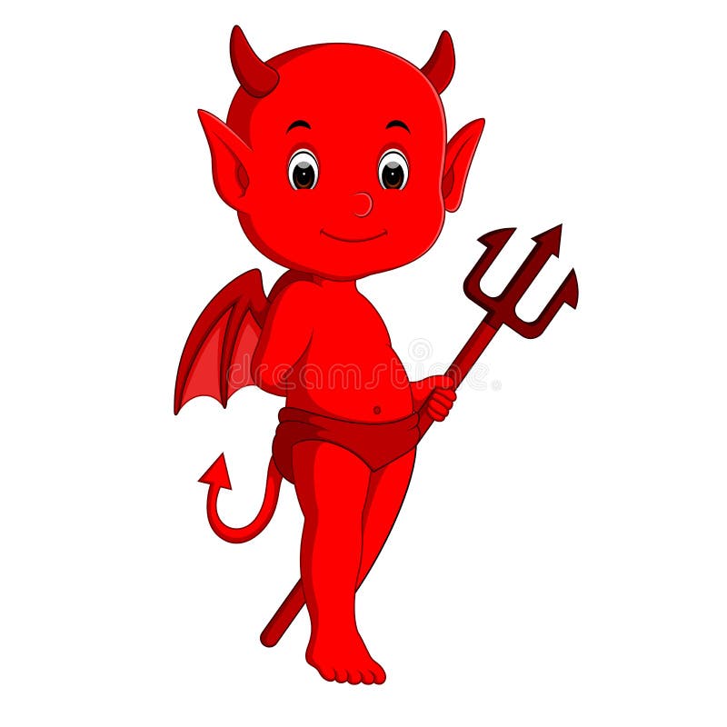 Diable mignon illustration de vecteur. Illustration du jubilation ...