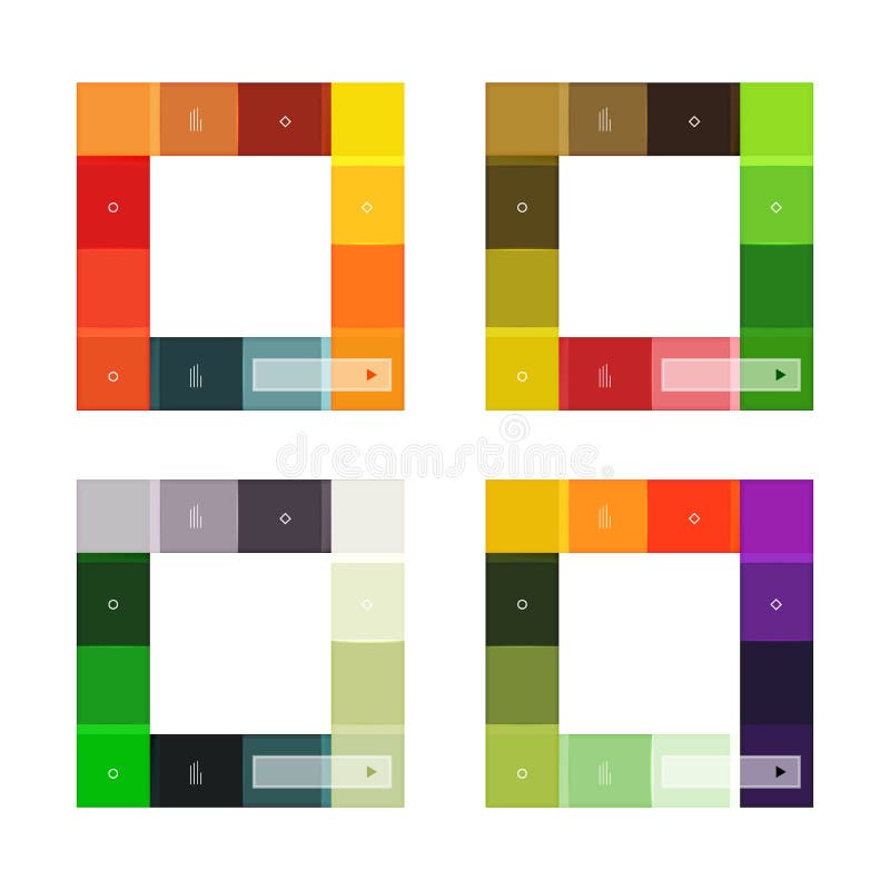 Bande Di Vettore E Linee in Bianco Modelli Di Infographics ...