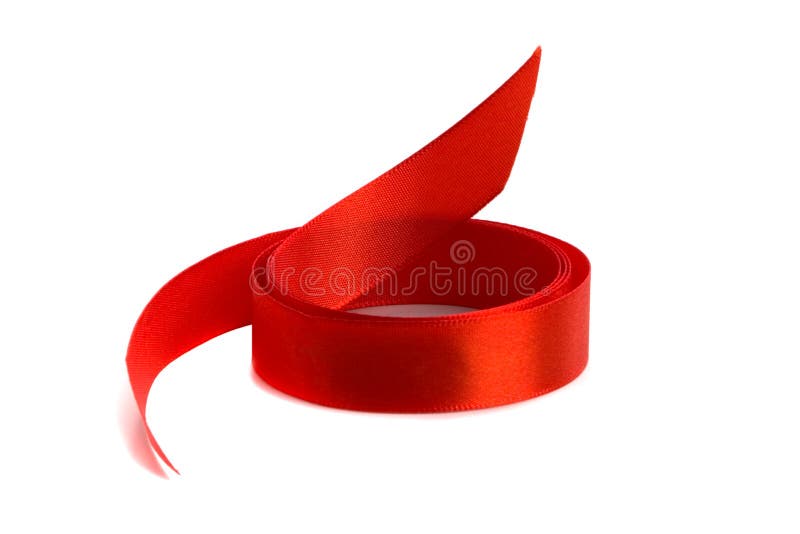 Bande rouge de satin image stock. Image of emballage - 11067827